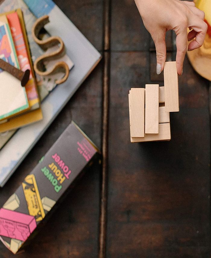 Power Hour Tower Adult Party Game 48 Hilarious Wooden Blocks - Macy's