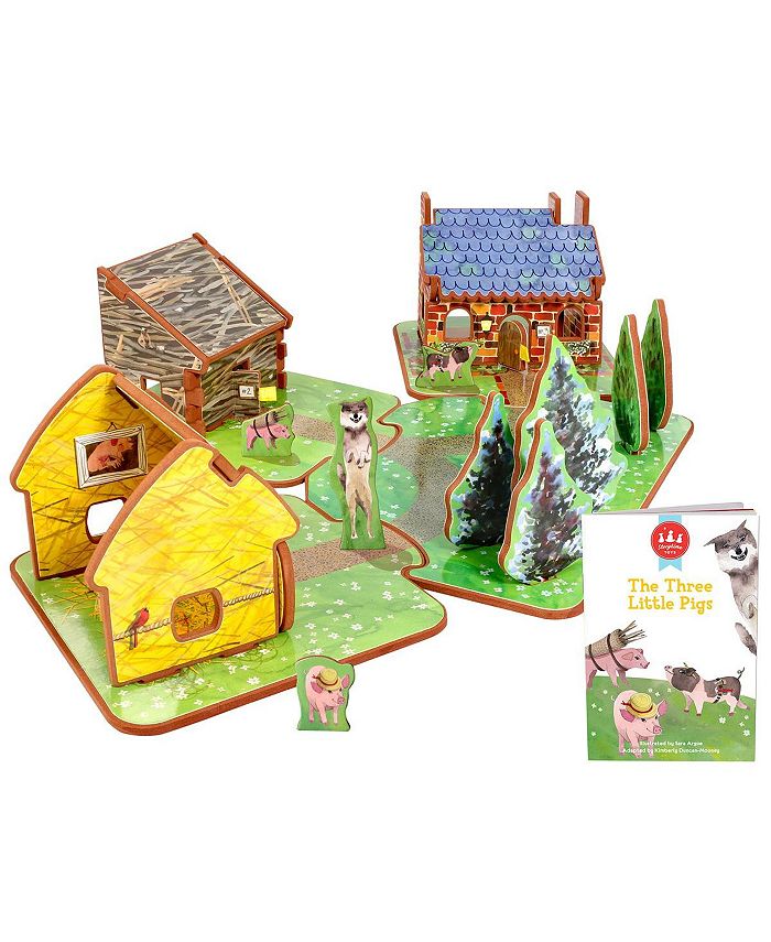 Storytime Toys The Three Little Pigs 3D Puzzle 3 in 1 Book and Toy Set ...