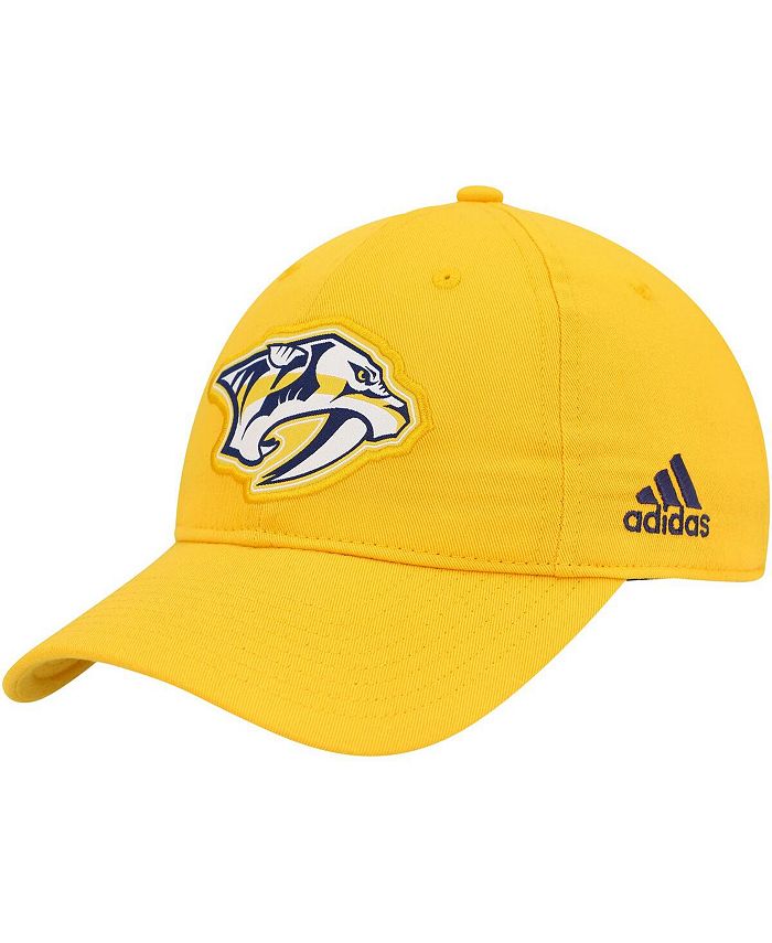 adidas Men's Gold Nashville Predators Primary Logo Slouch Adjustable ...