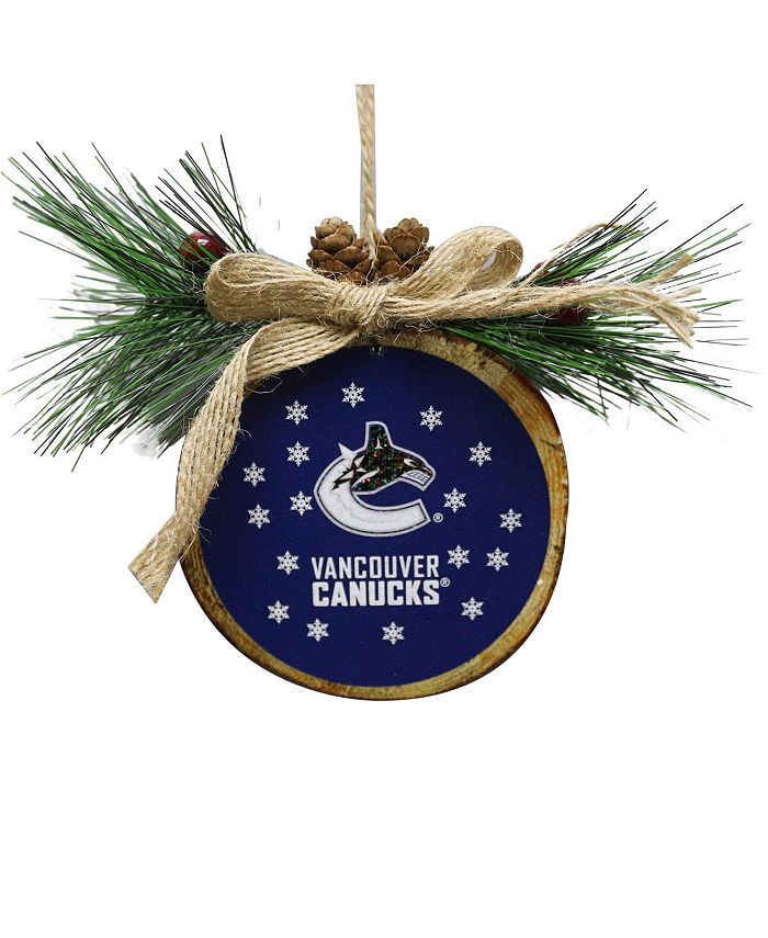 FOCO Vancouver Canucks Glitter Wood Stump Ornament - Macy's