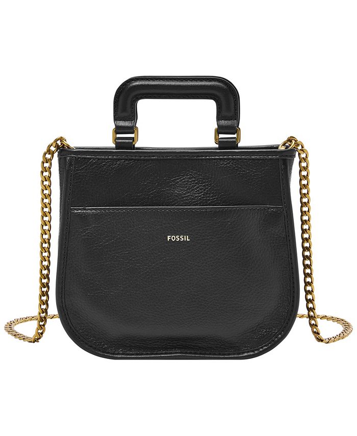Fossil Leather Satchel Bag - Macy's