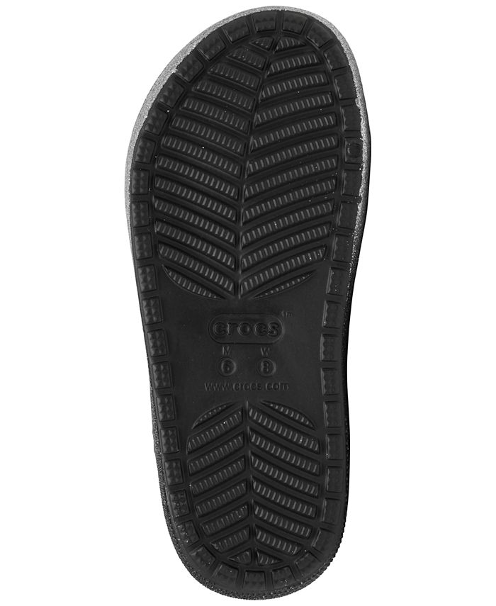 Crocs Women's Classic Cozzzy Glitter Sandals from Finish Line - Macy's