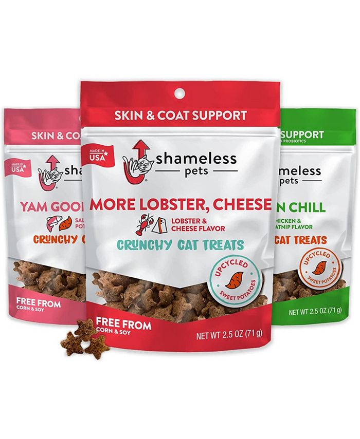 Shameless Pets Cat Treats - Crunchy Treats for Cats with Catnip, Coat ...