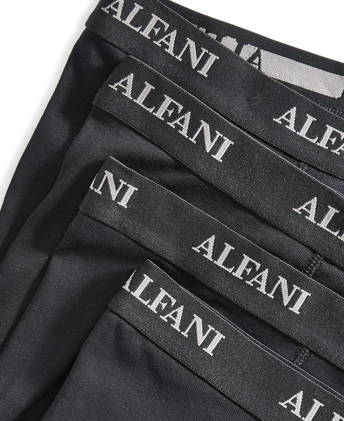 Alfani Men's Regular-Fit Solid Boxer Briefs, Pack of 4, Created for ...
