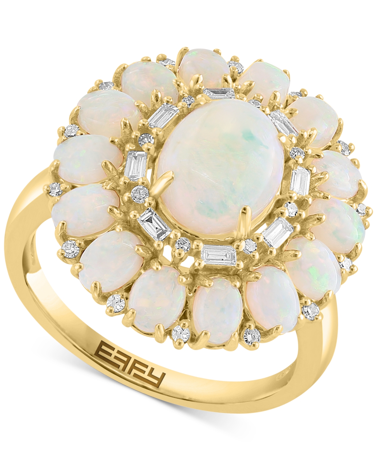 Effy Collection Effy Opal (3 Ct. T.w.) & Diamond (1/5 Ct. T.w.) Halo ...