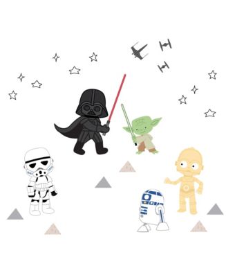 Lambs & Ivy Star Wars Classic Wall Decals - Yoda, Darth Vader, R2-D2, C ...