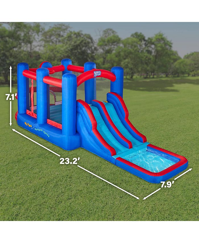 Sunny & Fun Inflatable Water Slide, Blow up Pool & Bounce House - Macy's