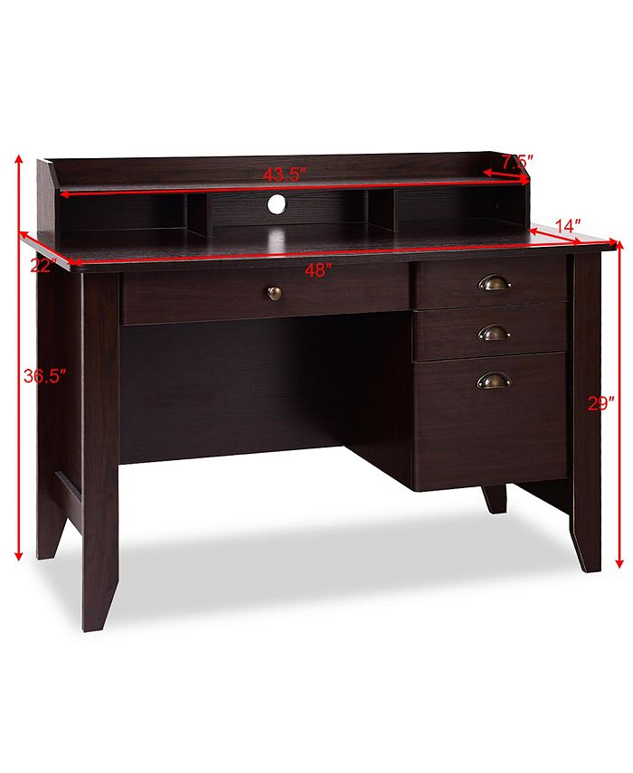 Costway Computer Desk PC Laptop Writing Table Workstation Home - Macy's