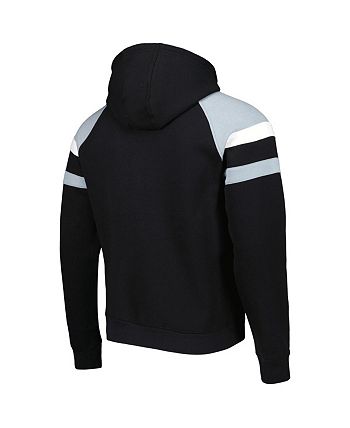 Starter Men's Black Las Vegas Raiders Draft Fleece Raglan Pullover ...