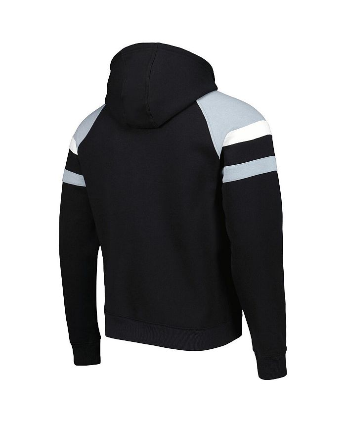 Starter Men's Black Las Vegas Raiders Draft Fleece Raglan Pullover ...