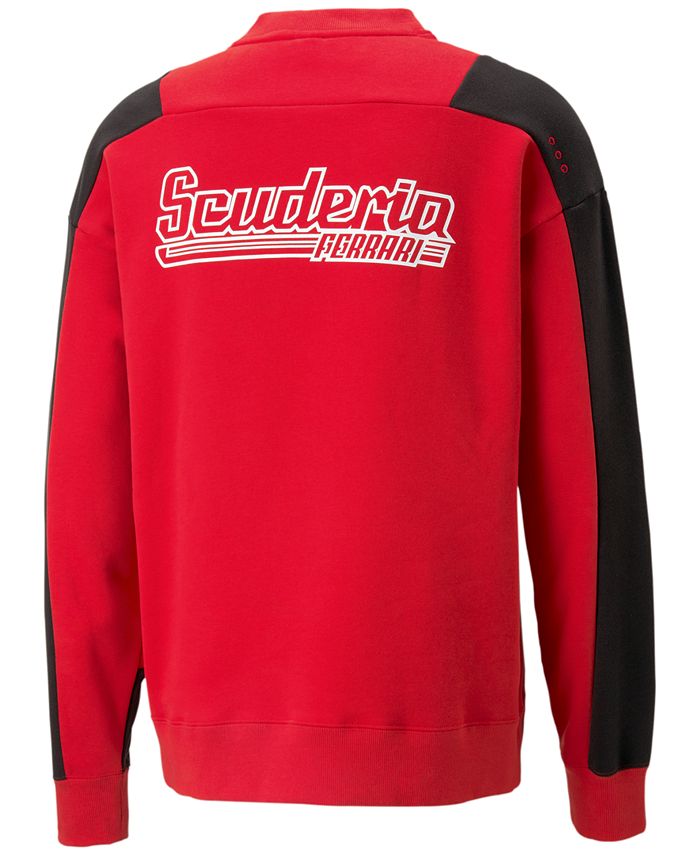 Puma Men's Scuderia Ferrari Colorblocked Embroidered Fleece Sweatshirt ...