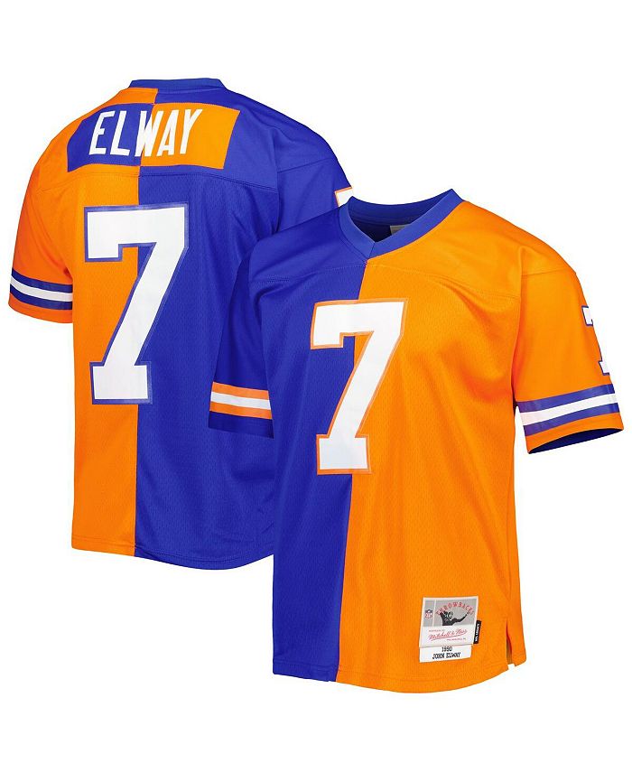 Mitchell & Ness Men's John Elway Royal, Orange Denver Broncos 1990 ...