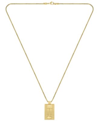 Lacoste Men's Tag Necklace - Macy's