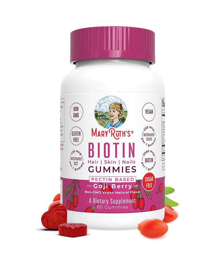 MaryRuth Organics Biotin Gummies, Goji Berry, 60ct - Macy's