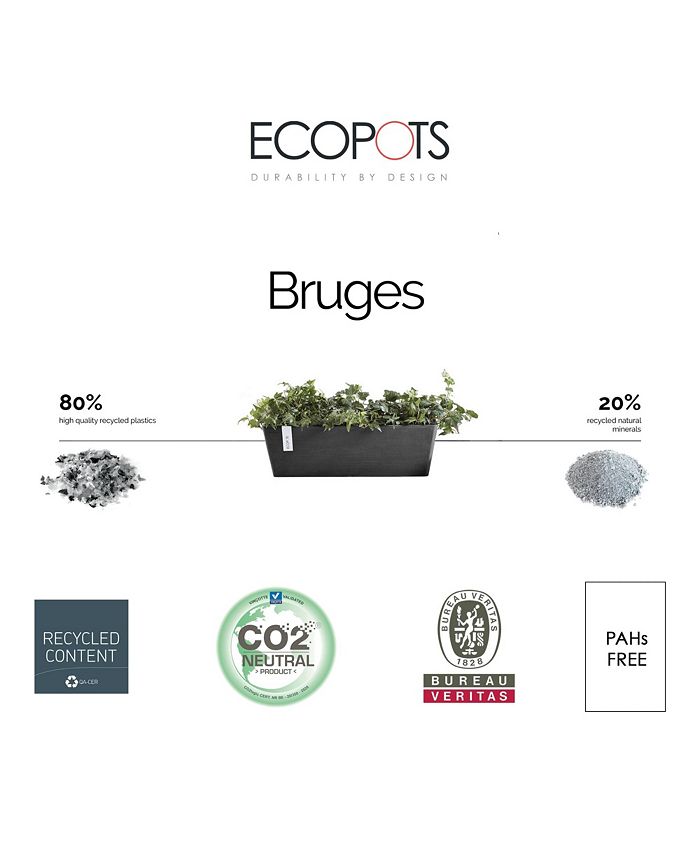 ECOPOTS Bruges Indoor/Outdoor Modern Flower Pot Planter, 32in - Macy's
