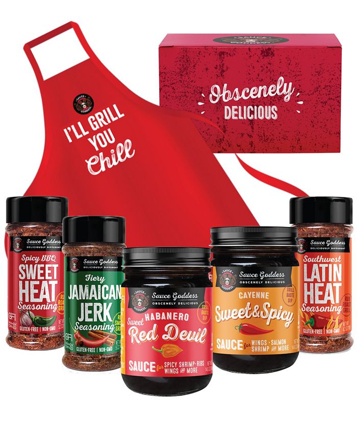 Sauce Goddess Bring the Heat Spicy BBQ Sauces and Seasonings, Set of 5 ...