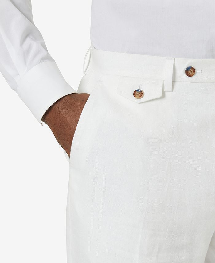 Tayion Collection Men's Classic-Fit Linen Suit Pants - Macy's