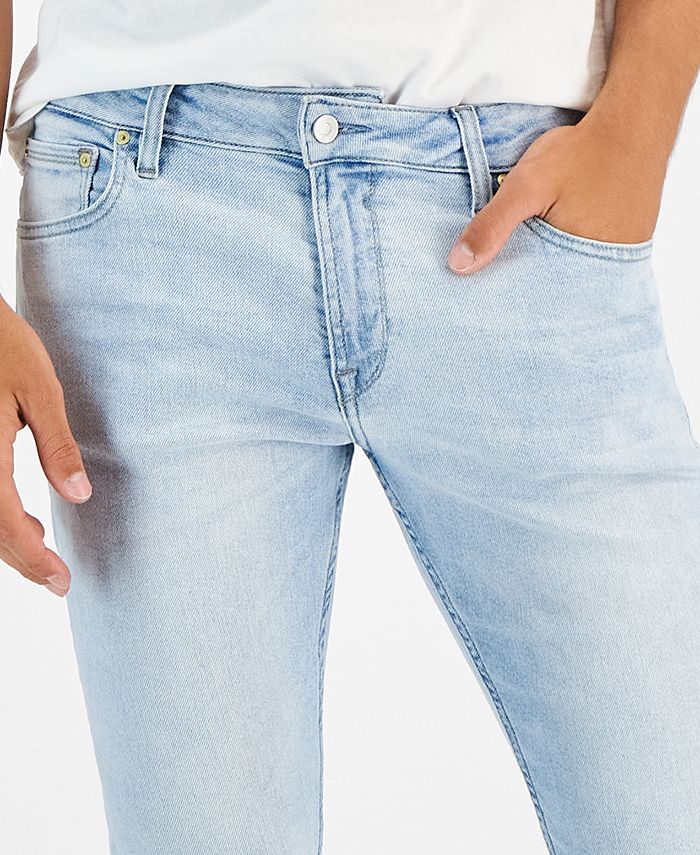 GUESS Men's Light-Wash Slim Tapered Fit Jeans - Macy's