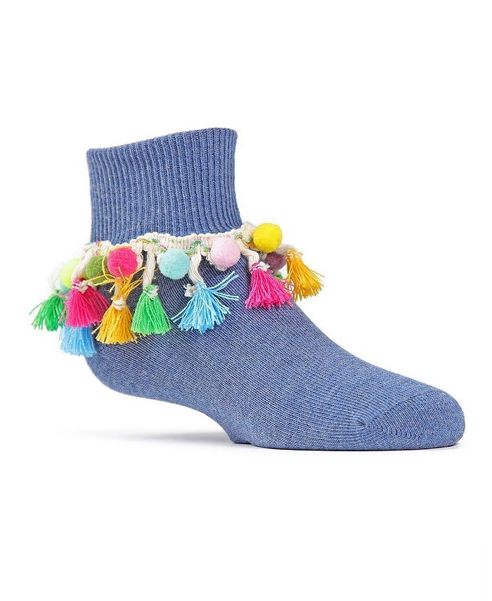 MeMoi Girl's Pom-Pom-Palooza Ankle Socks - Macy's