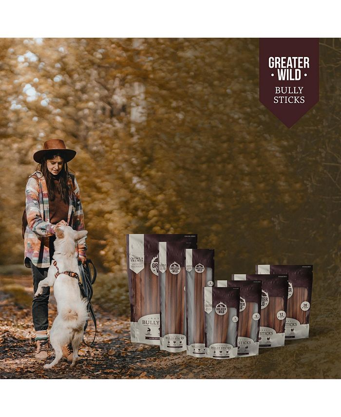 Greater Wild Bully Stick Super-Sampler, Contains 5 Unique Bully Stick ...