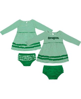 Girls Infant Colosseum Green Oregon Ducks Whoville Dress and Bloomer ...