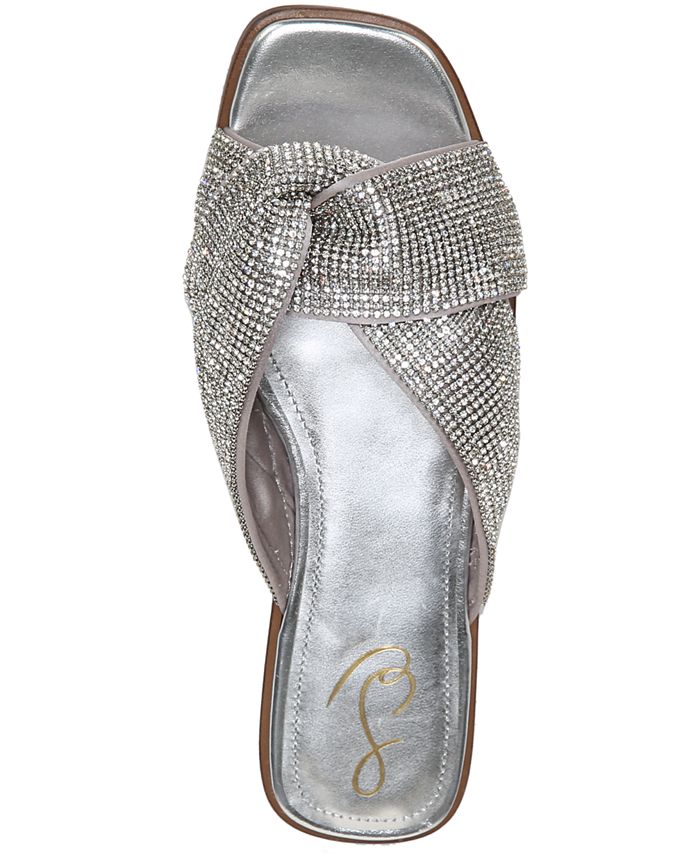 Sam Edelman Issie Embellished Knotted Slide Sandals - Macy's