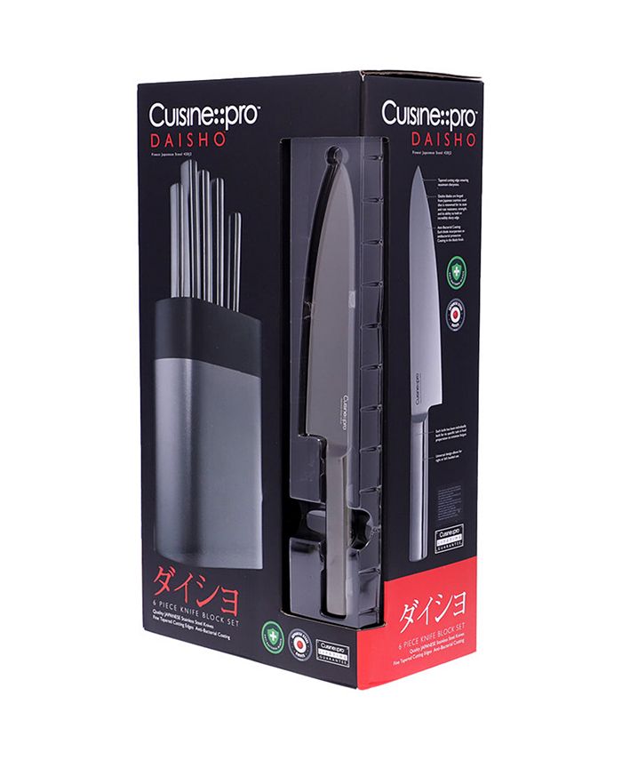 Cuisine::pro® Daisho Nara Knife Block Graphite Set, 6 Piece - Macy's