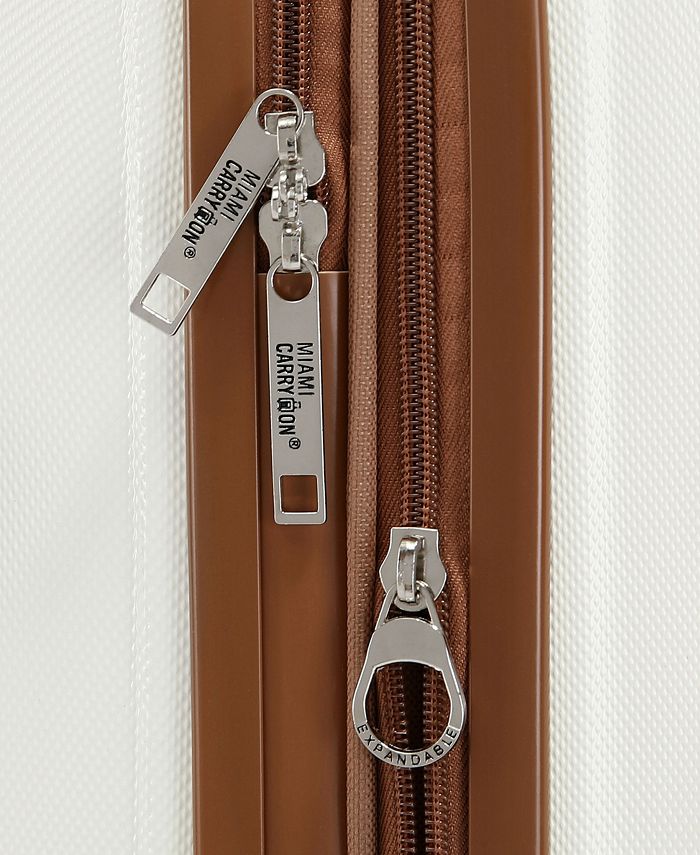 Miami CarryOn Collins 3 Piece Expandable Retro Spinner Luggage Set - Macy's