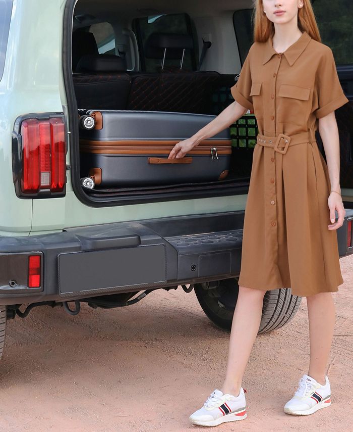 Miami CarryOn Collins 3 Piece Expandable Retro Spinner Luggage Set - Macy's