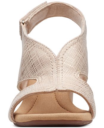 Clarks Women's Kyarra Aster Cutout Wedge Sandals - Macy's