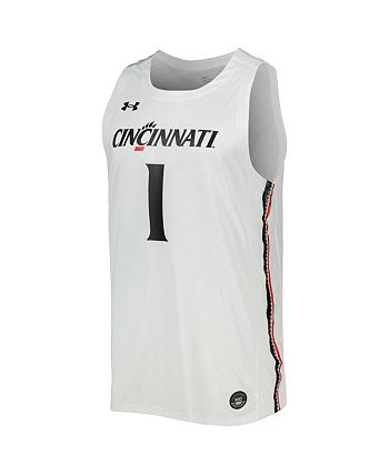 Under Armour Men's #1 White Cincinnati Bearcats Team Replica Basketball ...