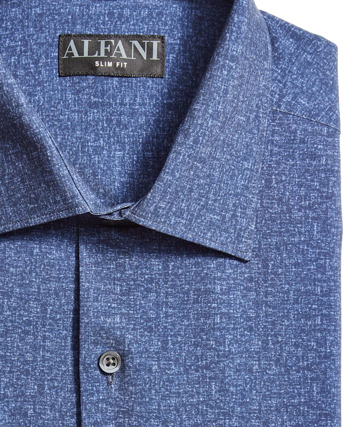Alfani Men's Slim Fit 4-Way Stretch Slub-Texture Dress Shirt, Created ...