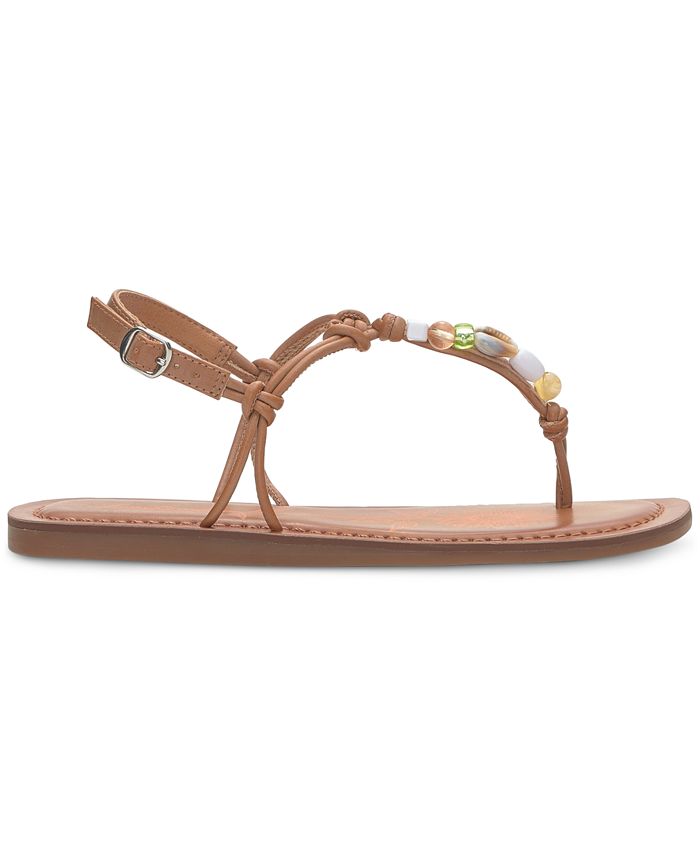 Lucky Brand Women's Beiwen Embellished T-Strap Slingback Sandals - Macy's