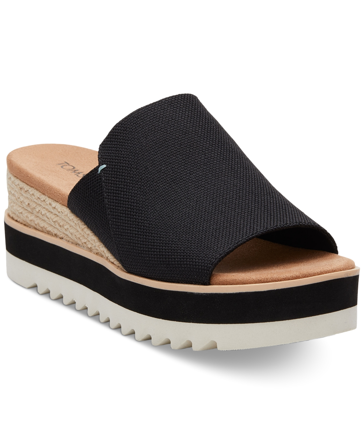 Click here for Toms Womens Diana Slip-On Wedge Sandals - Black He... prices