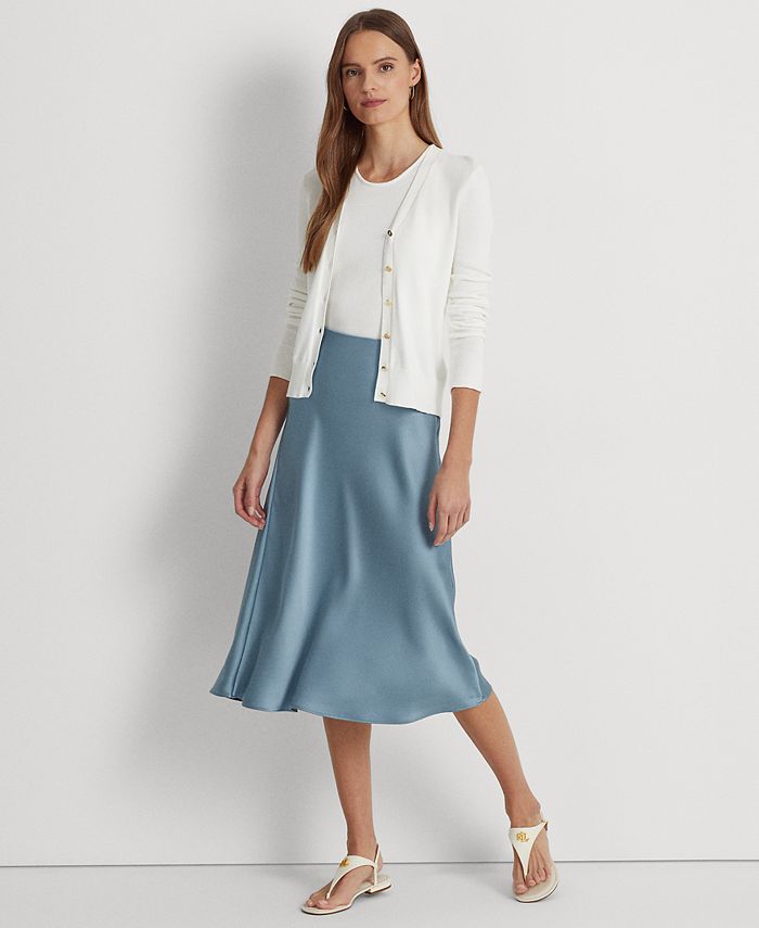 Lauren Ralph Lauren Women's Satin Charmeuse A-Line Skirt - Macy's