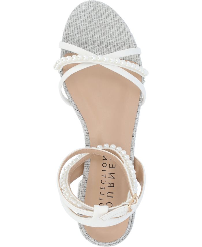 Journee Collection Women's Tulsi Embellished Strappy Sandals - Macy's