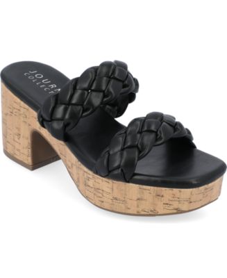 Journee Collection Women's Kyaa Braided Platform Sandals - Macy's