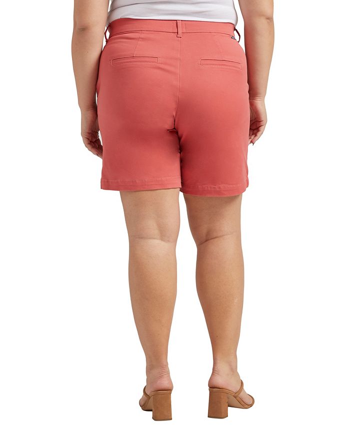 JAG Plus Size Maddie Mid Rise Shorts - Macy's