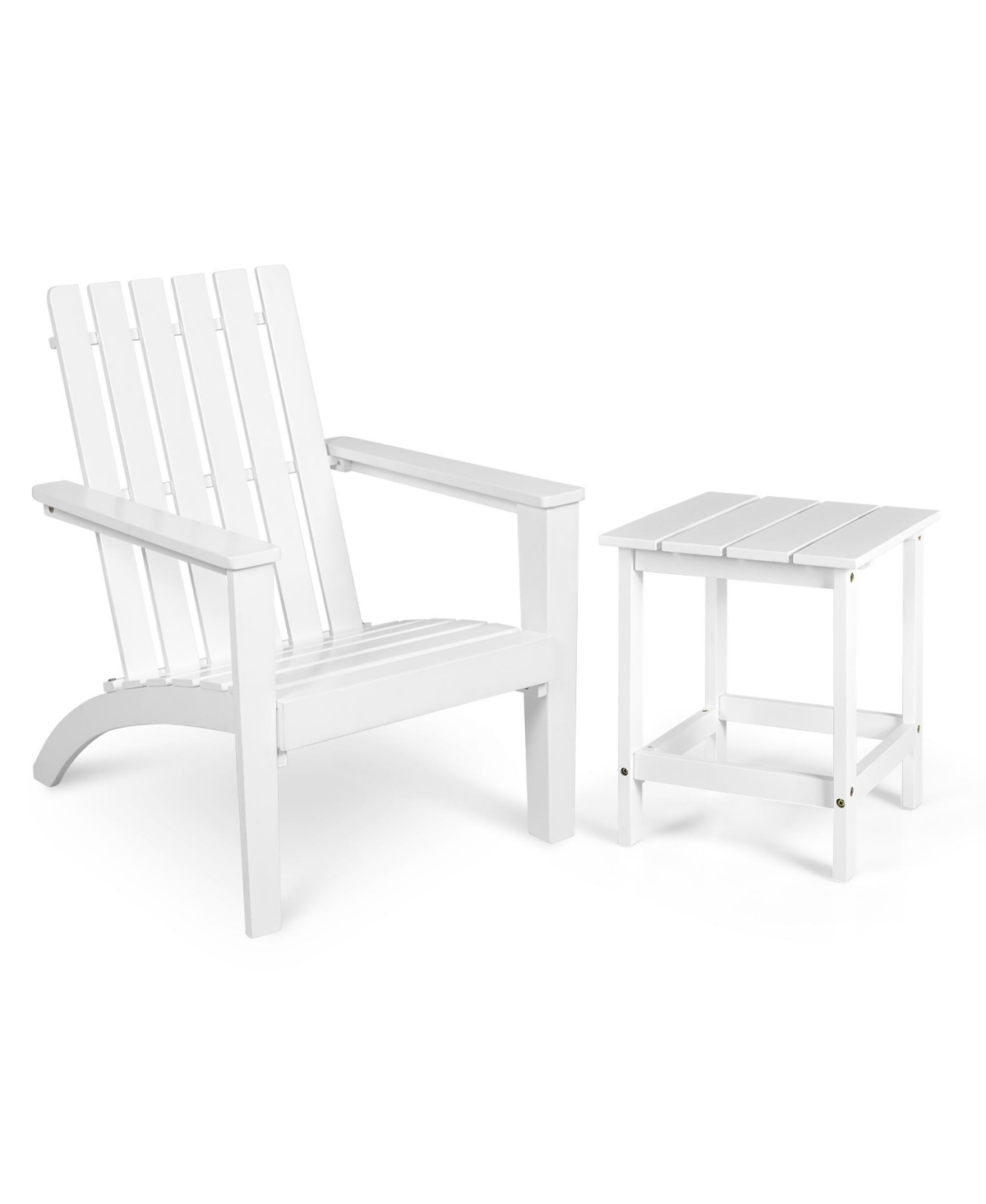 Click here for Costway 2PCS Patio Adirondack Chair Side Table Set... prices