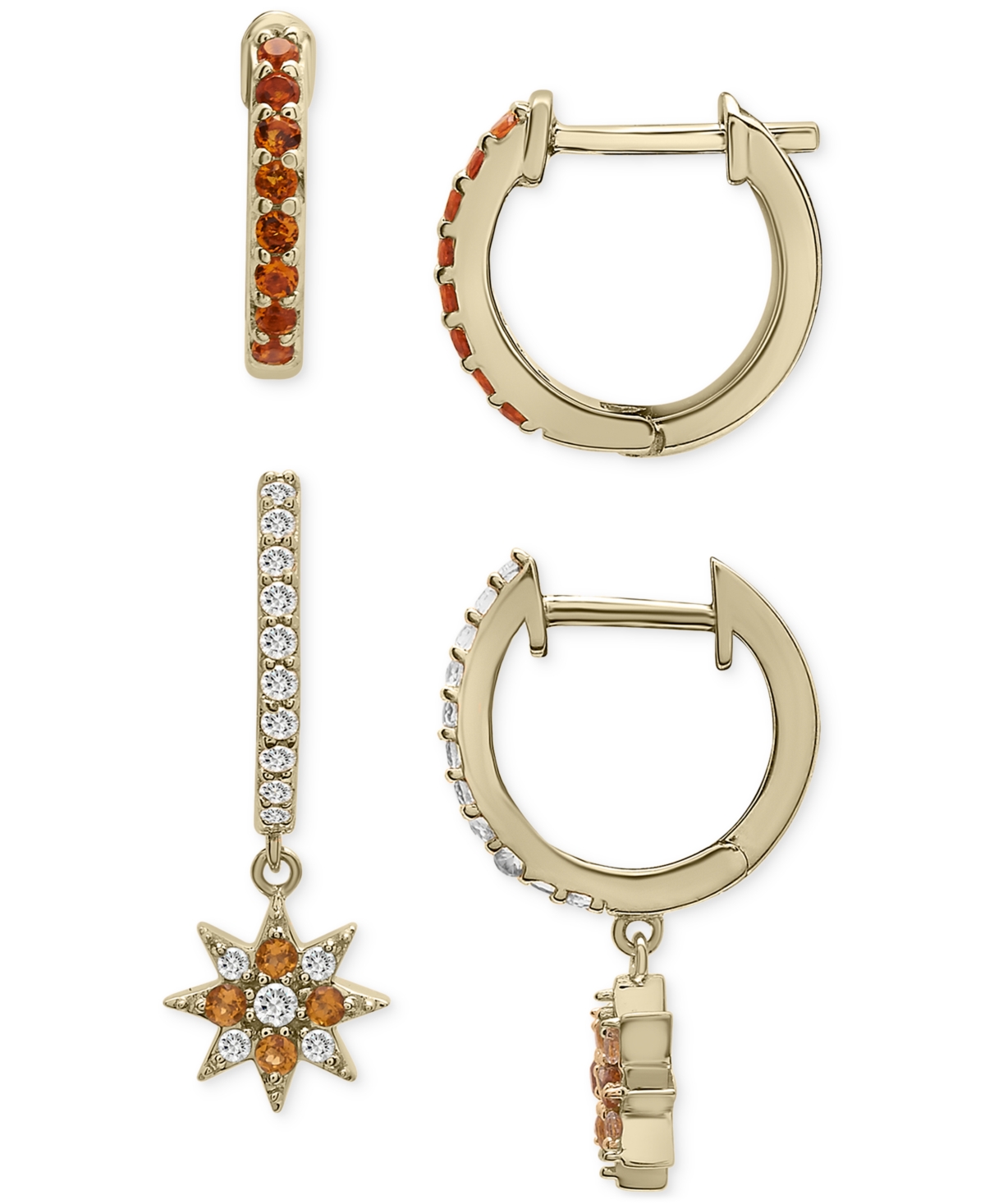 Click here for 2-Pc. Set Citrine (1/4 ct. t.w.) & Lab-grown White... prices
