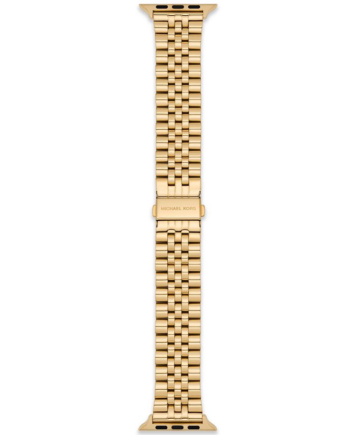 Michael Kors Unisex Gold-Tone Stainless Steel Band for Apple Watch ...