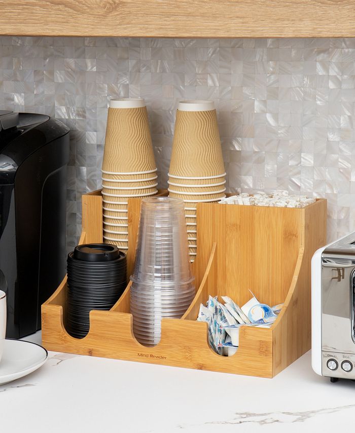 Mind Reader Bali Collection, 6-Compartment Cup, Lid and Condiment ...