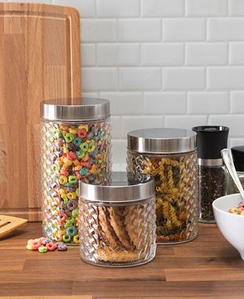 Style Setter Weave Round Canister, Set of 3 - Macy's