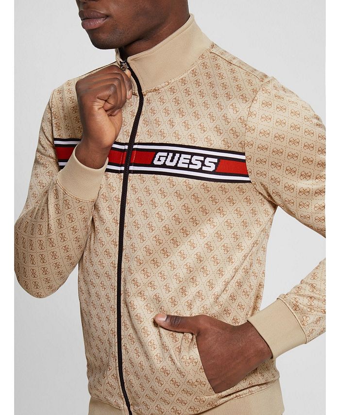 GUESS Men's Korbin Long Sleeve Track Jacket - Macy's
