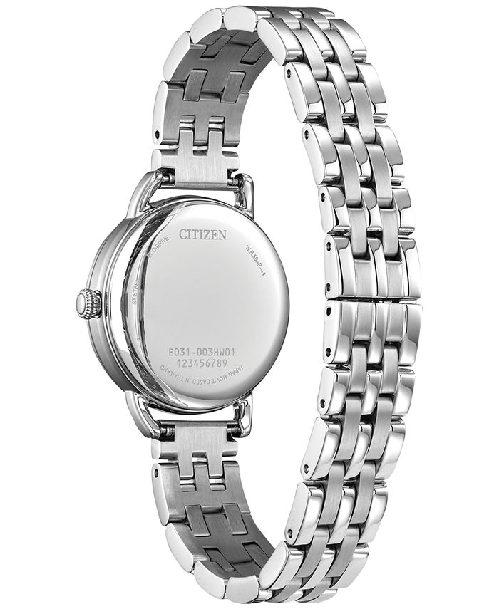 Citizen Eco-Drive Women's Stainless Steel Bracelet Watch 29mm - Macy's