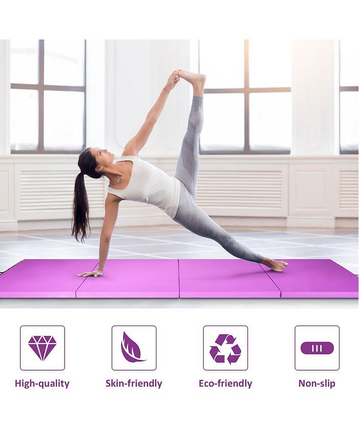 Costway 8' x 4' x 2'' Folding Gymnastics Tumbling Gym Mat - Macy's