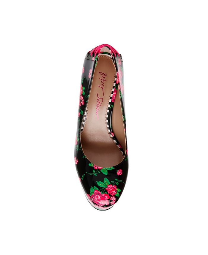 Betsey Johnson Women's Bonnee Floral Platform Pumps & Reviews - Heels ...