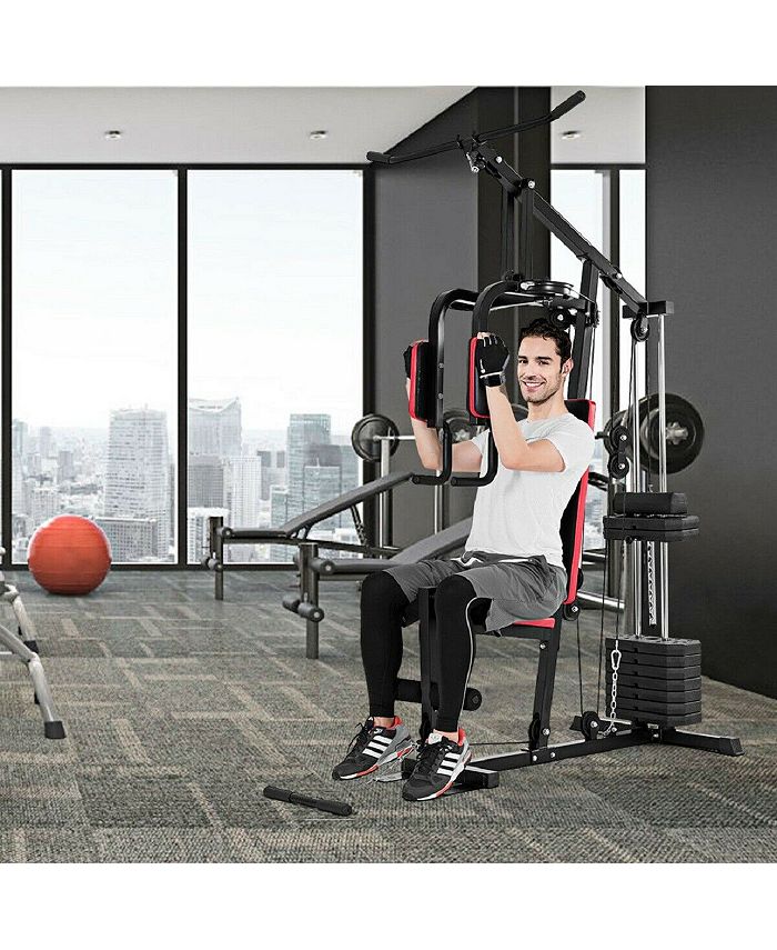 Costway Multifunction Cross Trainer Workout Machine Strength Training ...