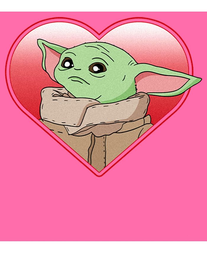 Disney Lucasfilm Girl's Star Wars: The Mandalorian Grogu Heart Look ...