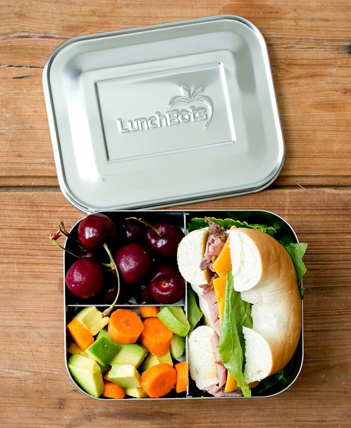 LunchBots Stainless Steel Bento Lunch Box 3 Sections - Macy's